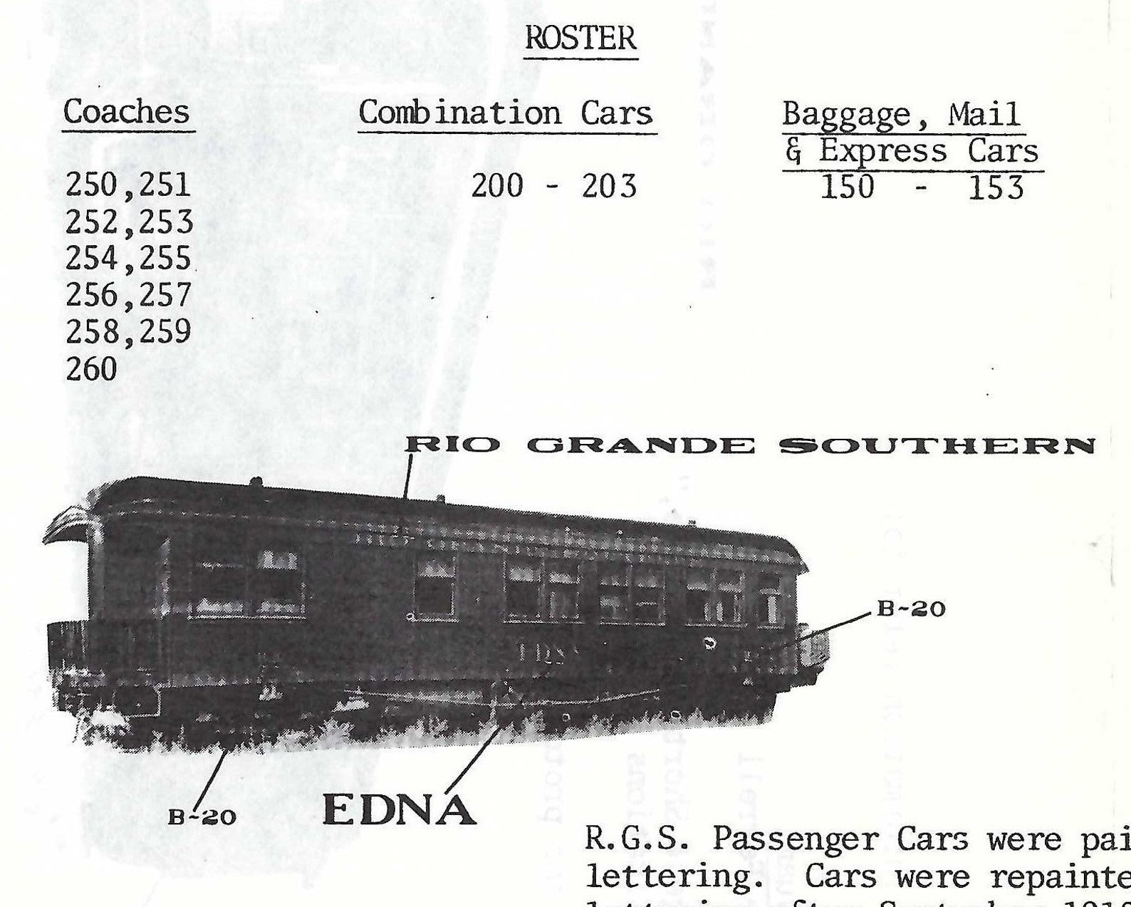 Microscale 87-170 HO Scale Rio Grande Southern Narrow Gauge Passenger ...