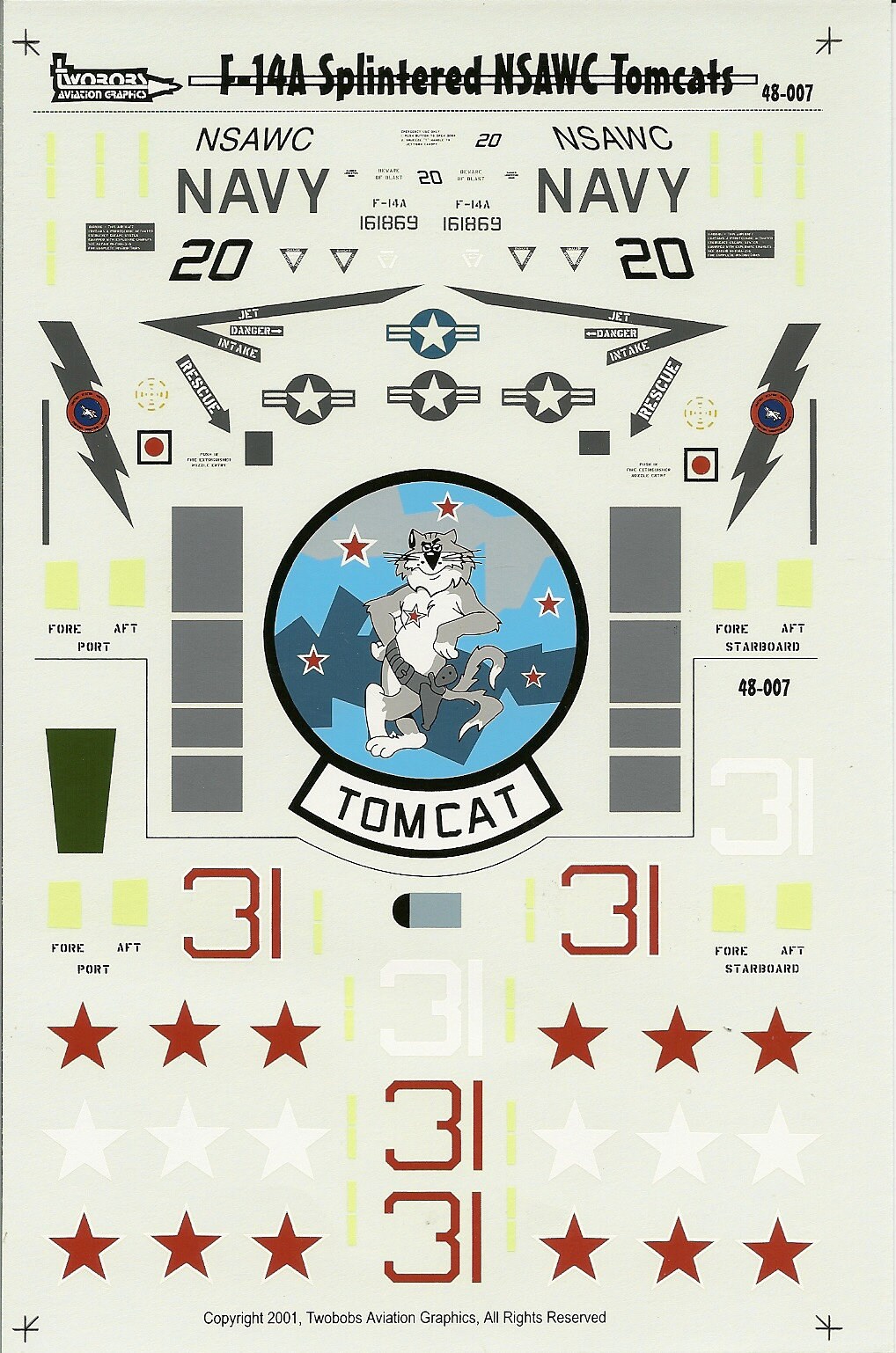 Twobobs Aviation Graphics 48-007 1/48 Scale Grumman F-14 Tomcat ...
