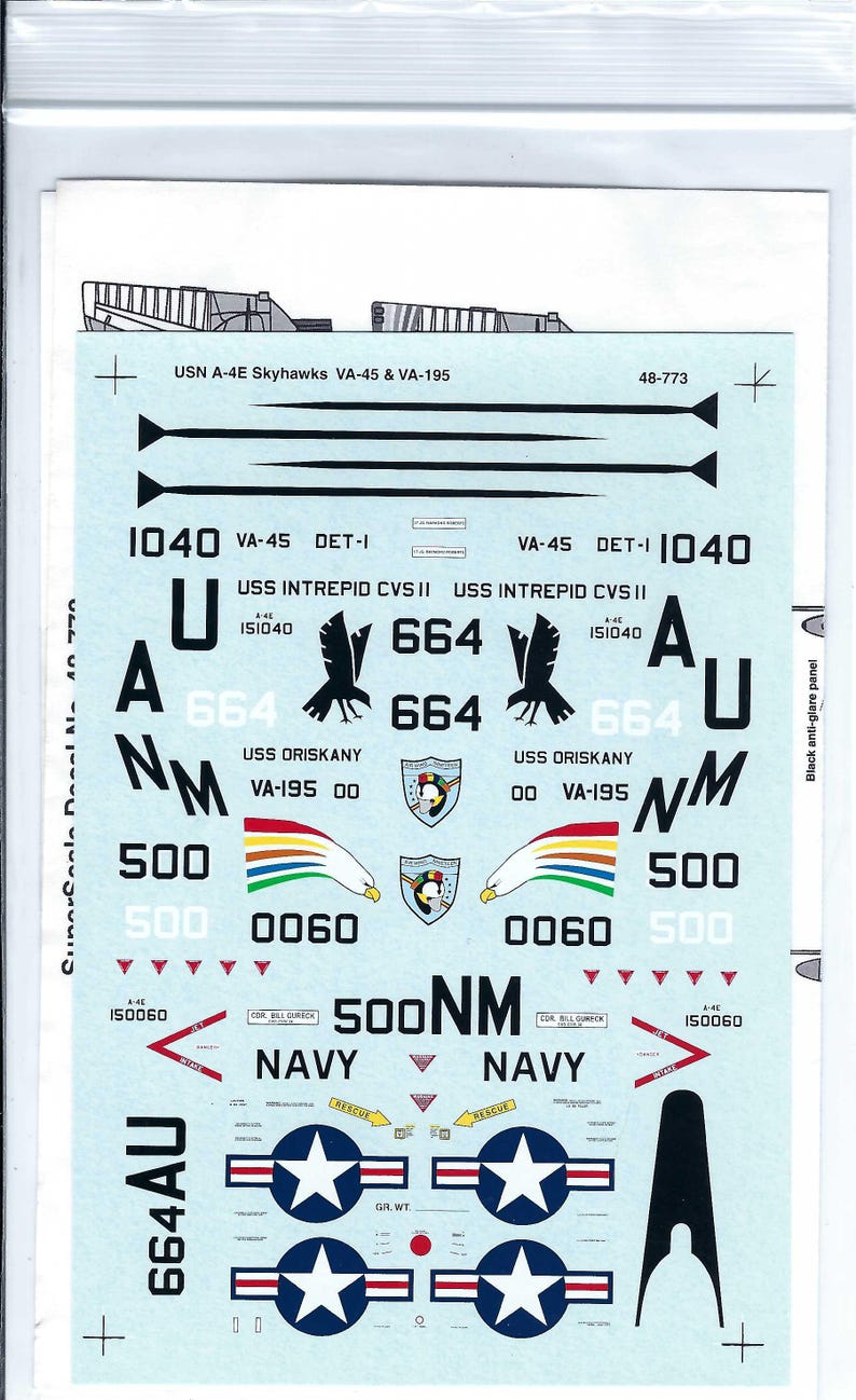 Superscale 48-773 1/48 Scale Douglas A-4E Skyhawk Model Airplane Decals ...