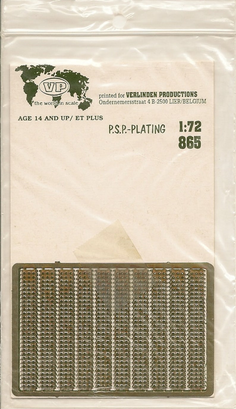 Verlinden Productions 865 1/72 Scale Perforated Steel Planking (P.S.P ...