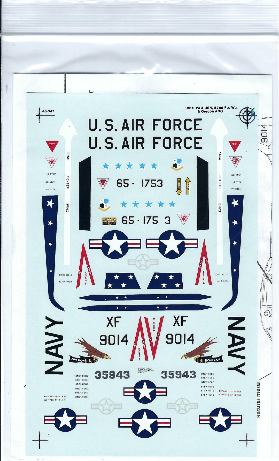 Superscale 48-347 1/48 Scale Lockheed T-33 Shooting Star Model Airplane ...