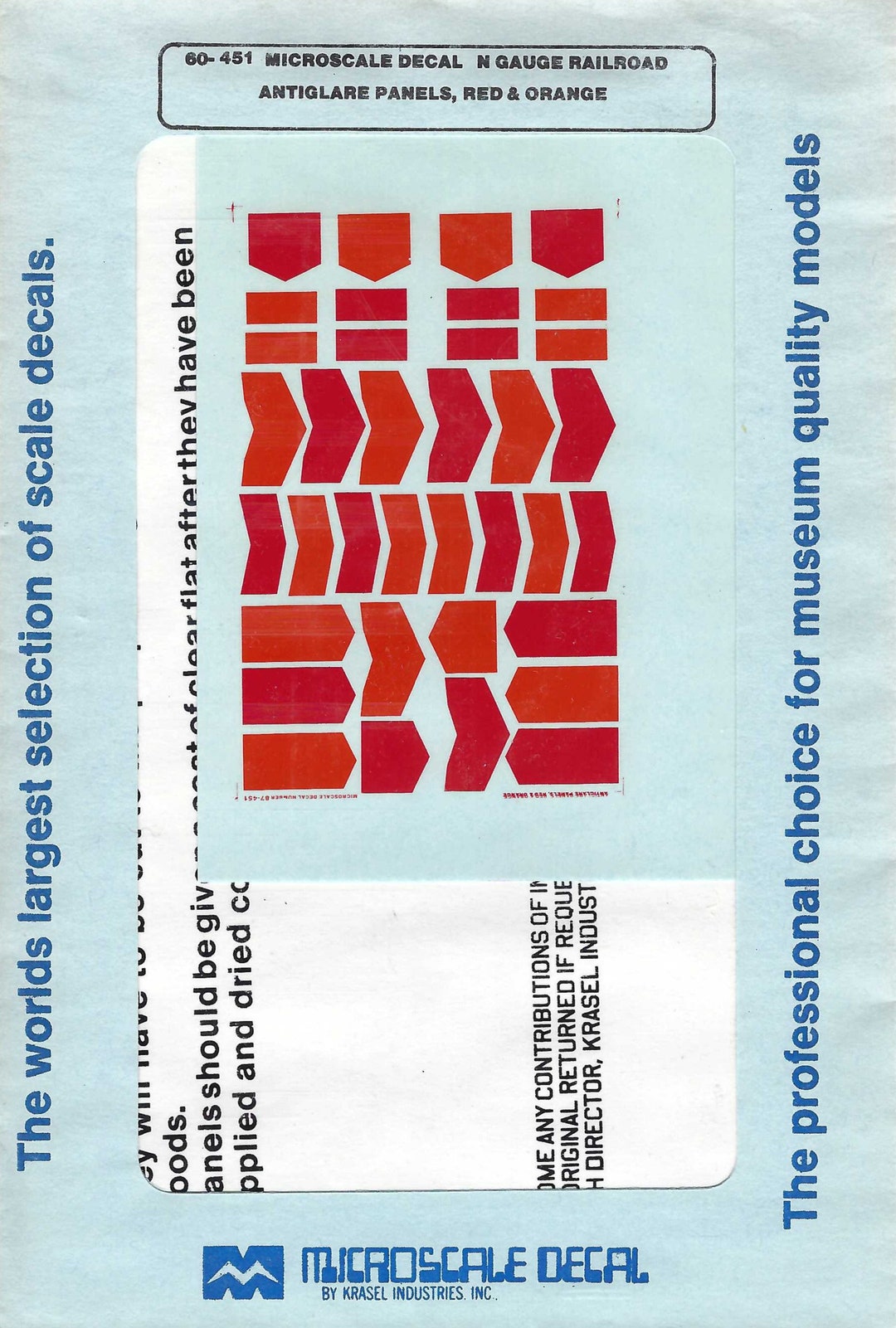 Microscale 60-451 N Scale Locomotive Anti-glare Panels in Red and Orange Model Train Decals - Etsy