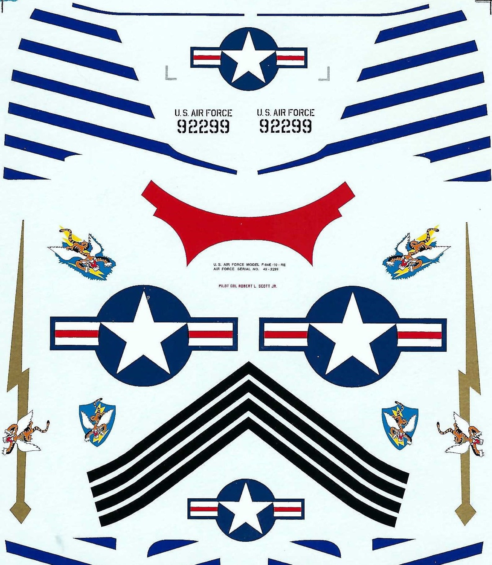 Superscale 48-770 1/48 Scale Republic F-84 Thunderjet Model Airplane ...