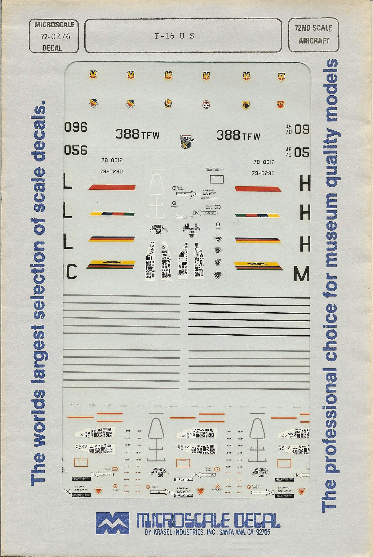 Military Models & Kits Microscale decals 1/72 72-276 F-16s C48 ...