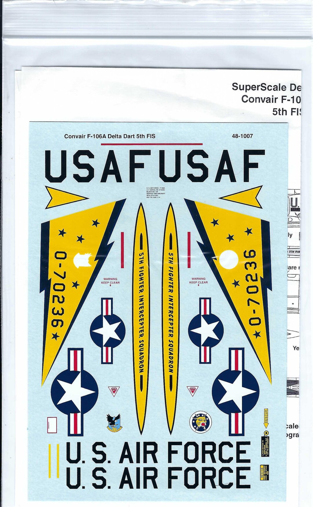 Superscale 48-1007 1/48 Scale Convair F-106A Delta Dart Colorful Model ...