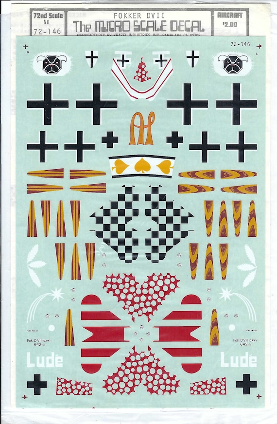 Model Aircraft Decals 1 72