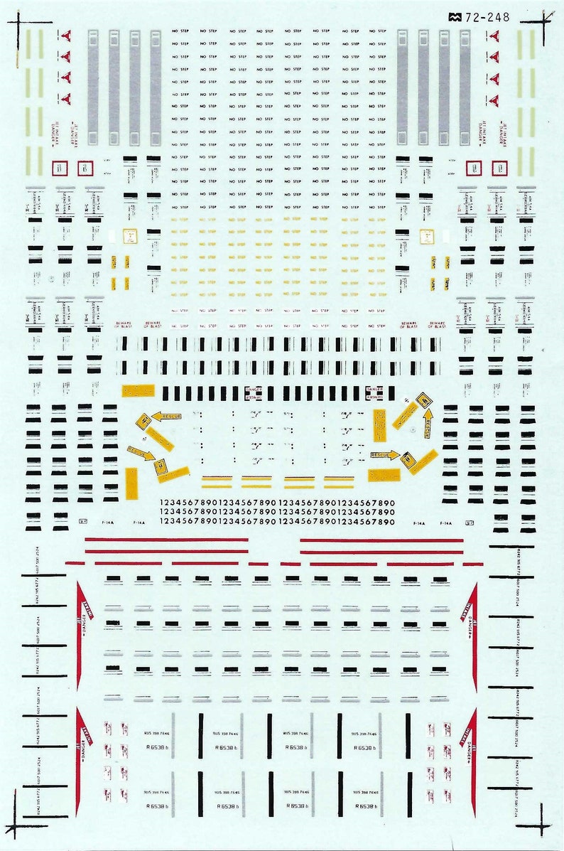 Microscale 72-248 1/72 Scale Grumman F-14 Tomcat Stencils and Data ...