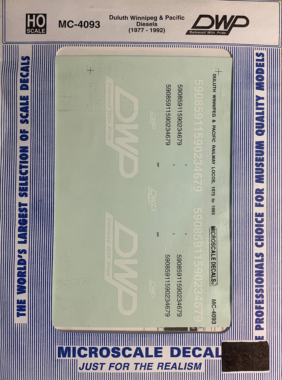 Microscale MC-4093 HO Scale Duluth Winnipeg & Pacific Diesels (1977 ...