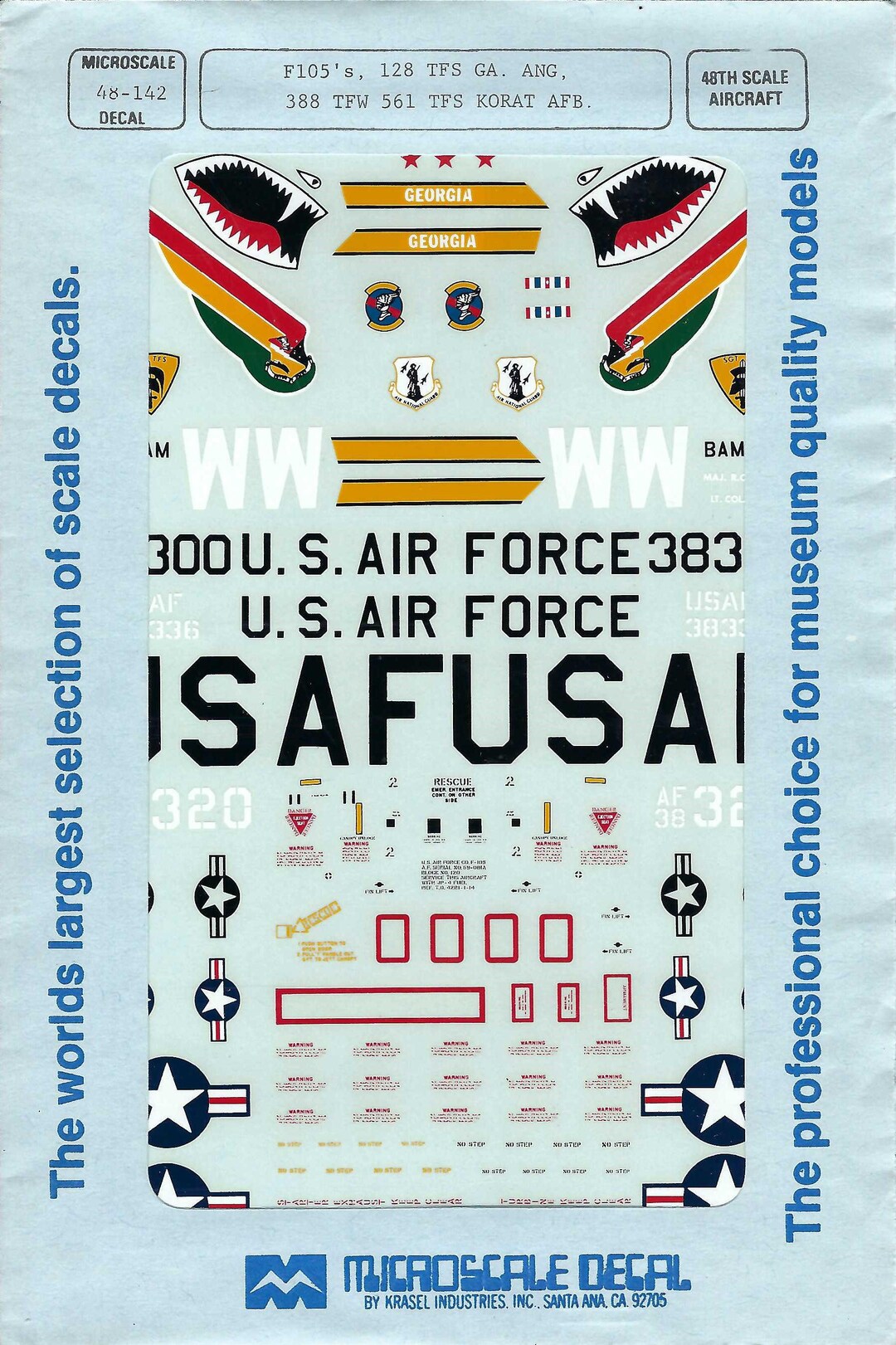 Microscale 48-142 1/48 Scale Republic F-105 Thunderchief Model Airplane ...