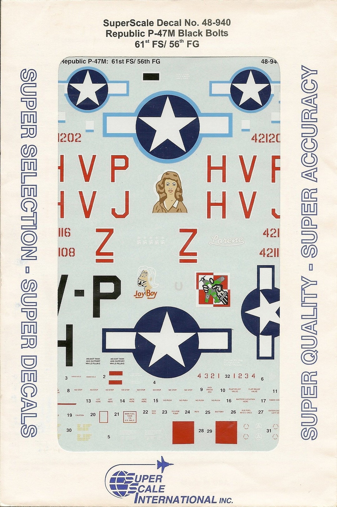 Superscale 48-940 1/48 Scale Republic P-47 Thunderbolt Model Airplane ...