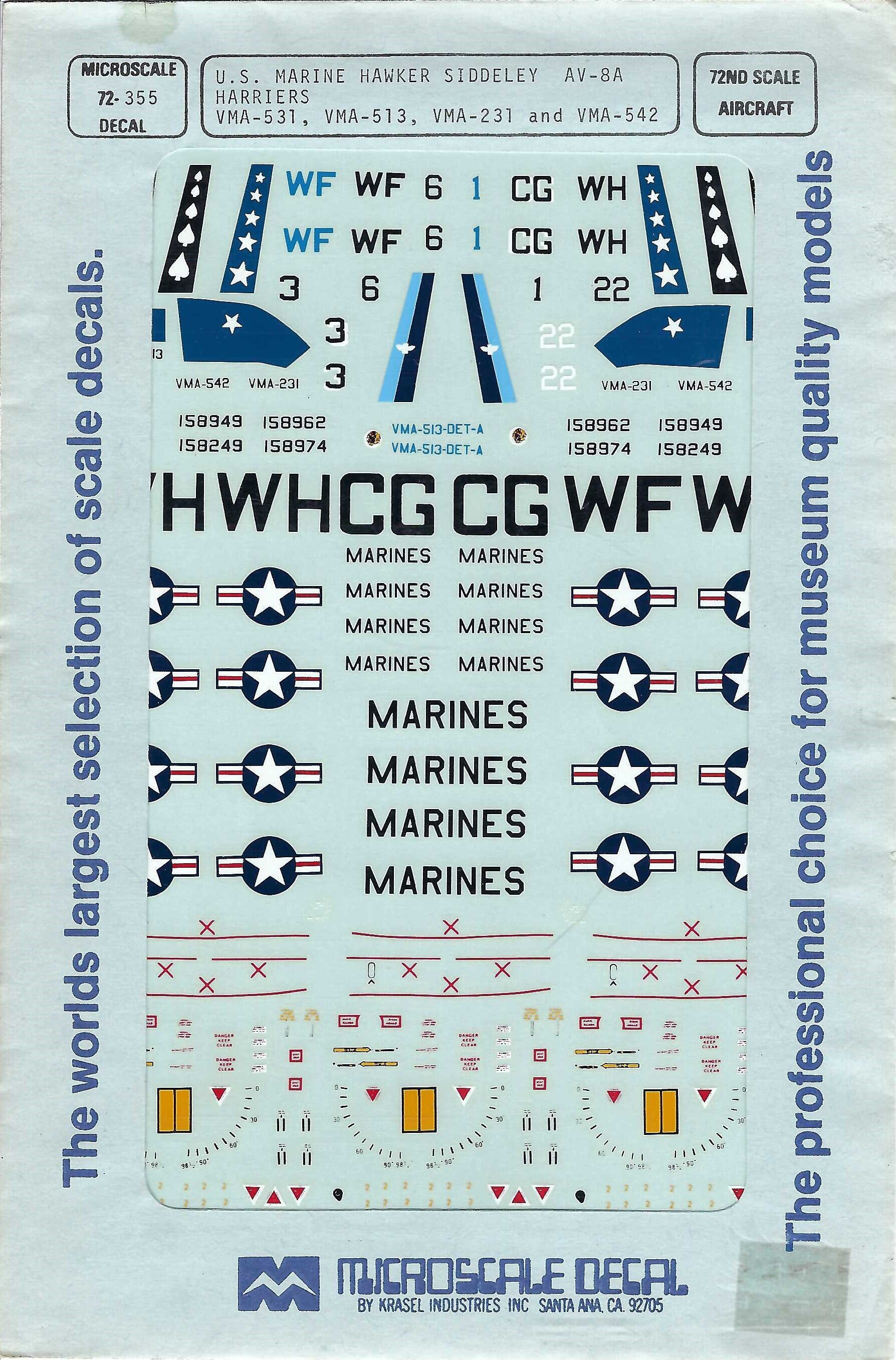 Microscale 72-355 1/72 Scale Hawker Siddeley AV-8 Harrier Model ...