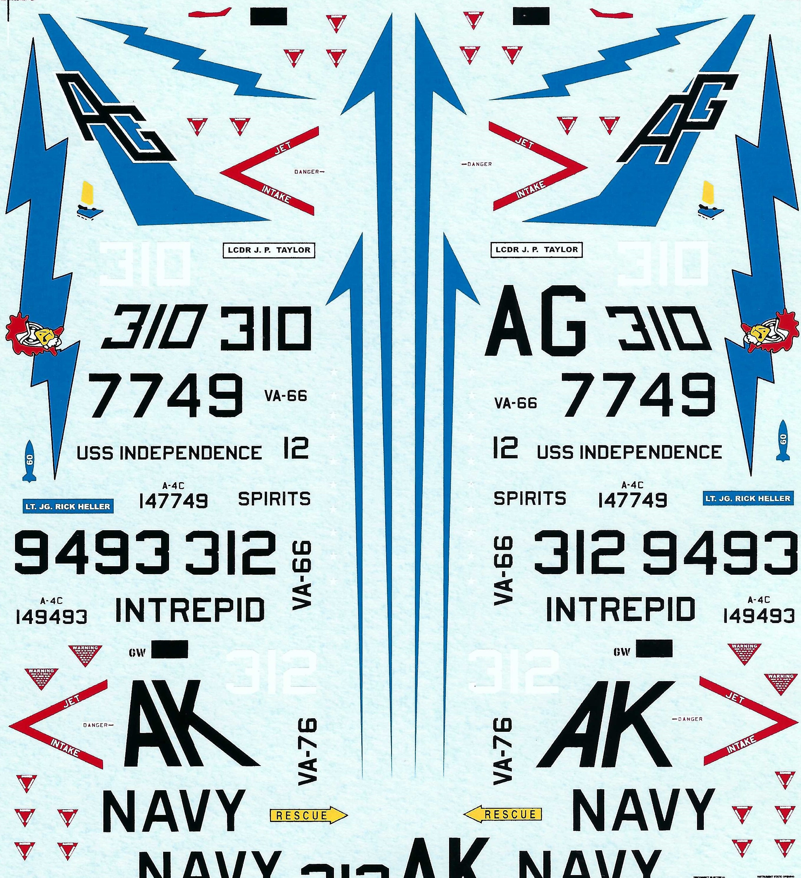 Superscale 48-872 1/48 Scale Douglas A-4 Skyhawk Model Airplane Decals ...