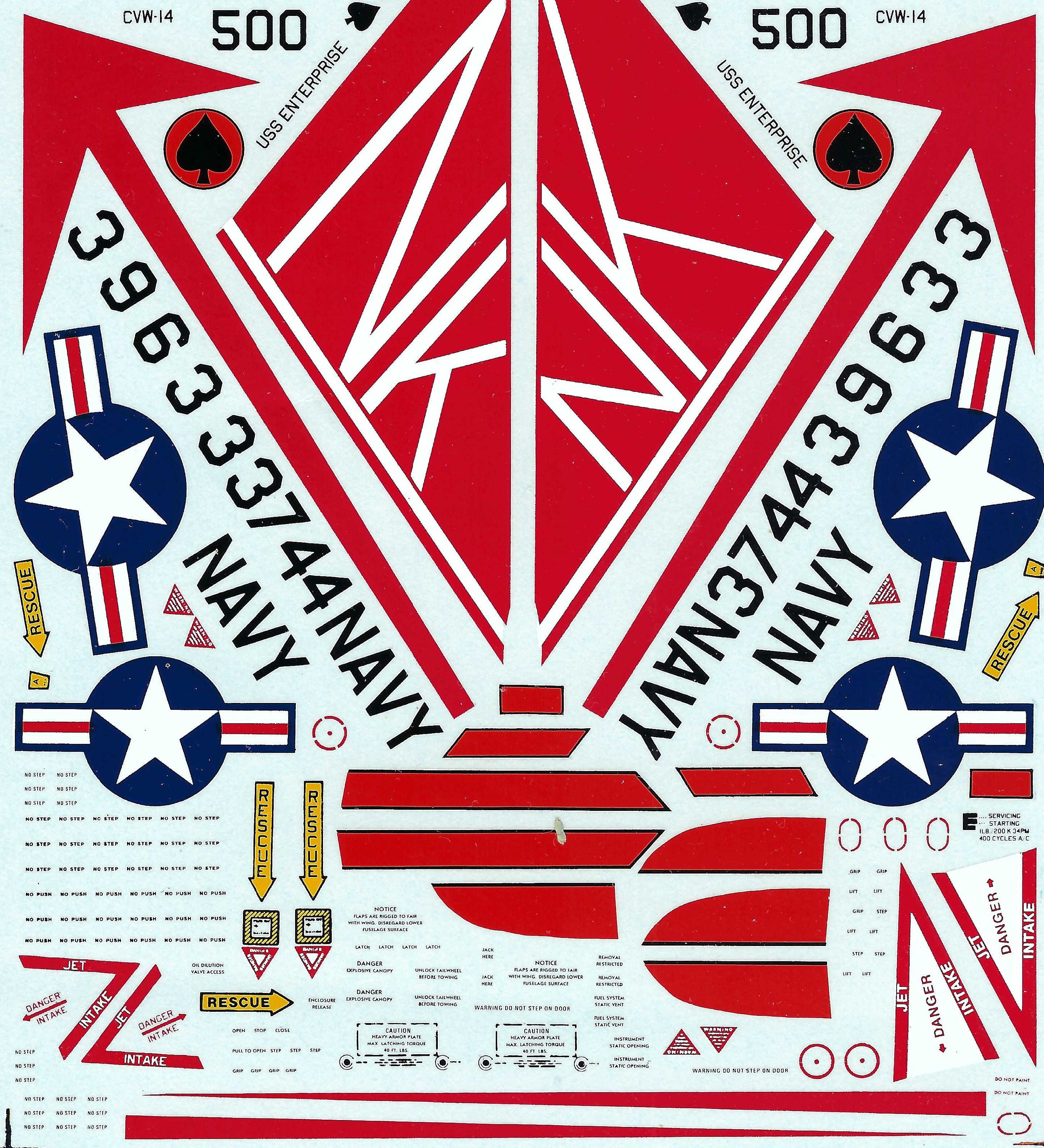 Microscale 48-273 1/48 Scale Aircraft of Carrier Air Wing 14 Colorful ...