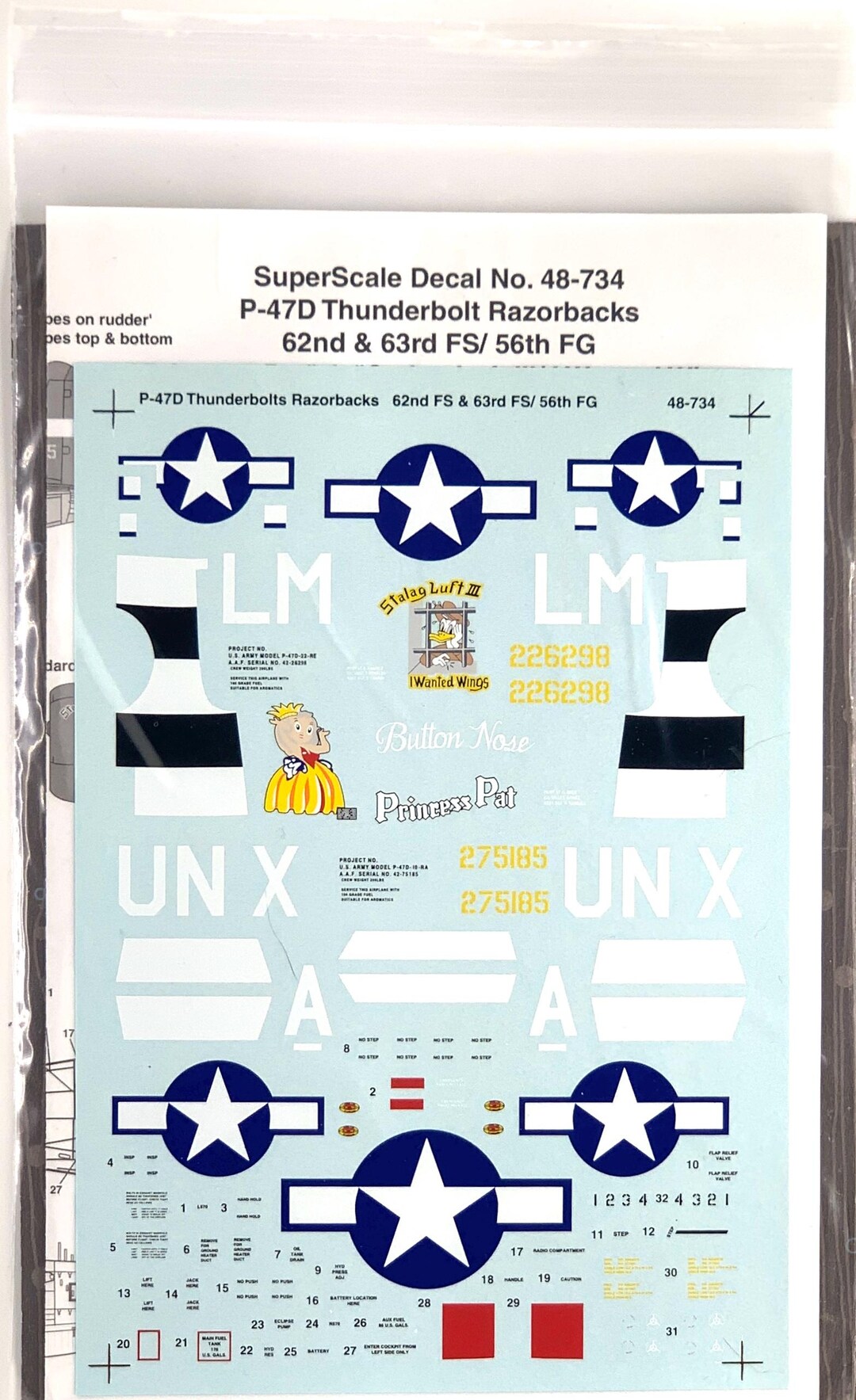 Superscale 48-734 1/48 Scale Republic P-47D Thunderbolt Razorbacks ...