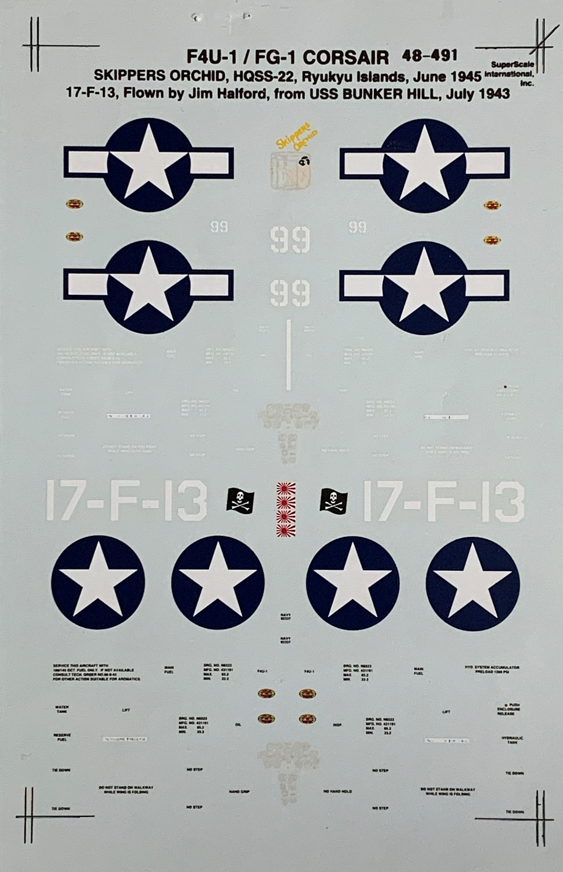 Craft Supplies & Tools Superscale 48-500 1/48 Scale Vought F4U Corsair ...