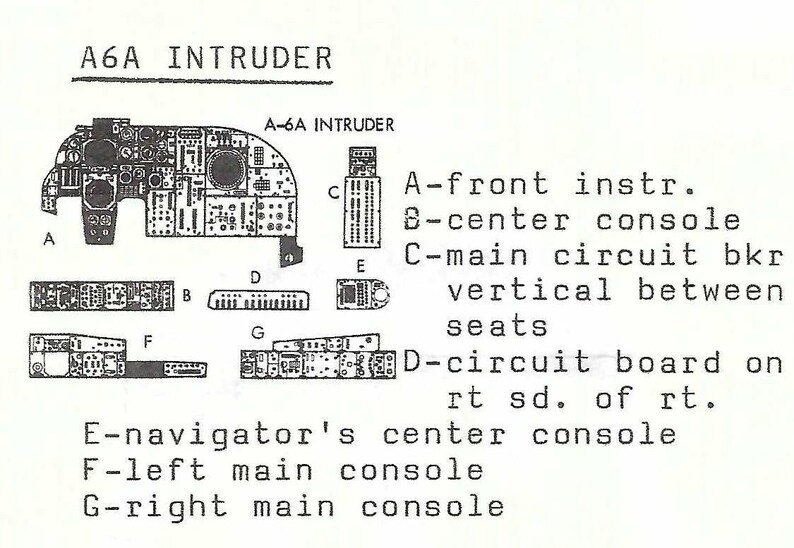 Scale-master 72001 1/72 Scale IPMS-USA Aircraft Instrument Panel Model ...