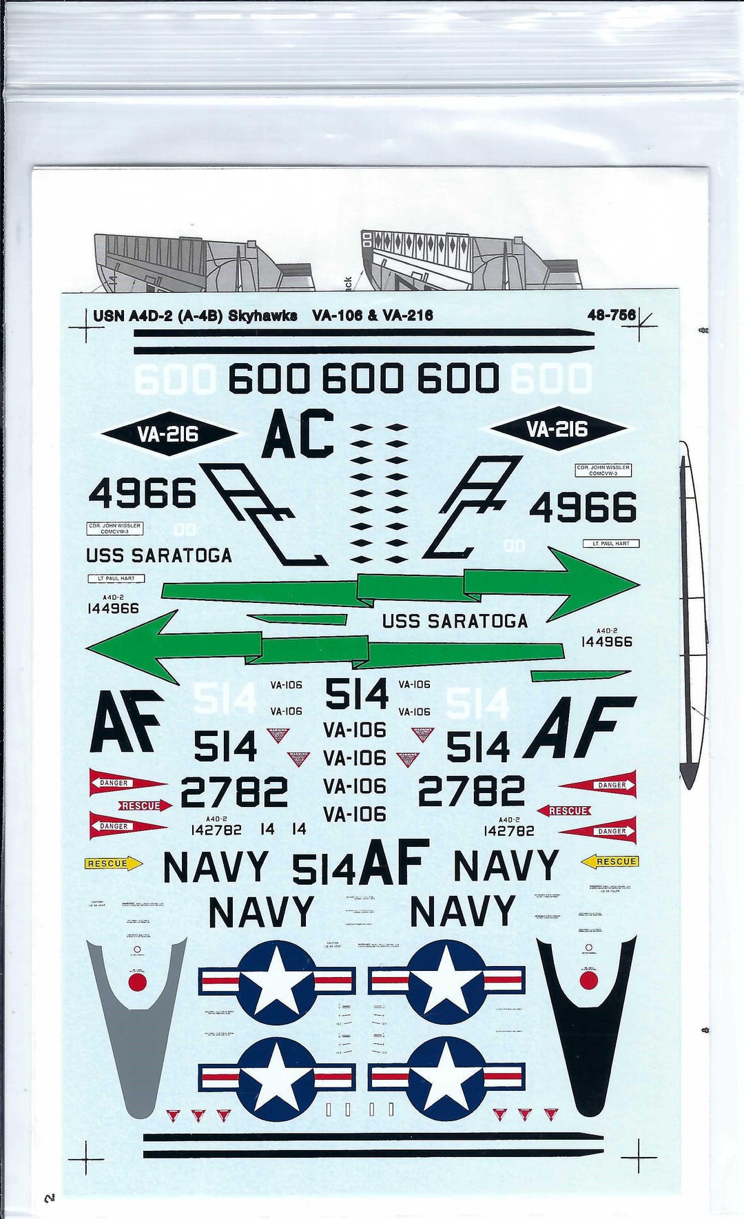 Superscale 48-756 1/48 Scale Douglas A4D-2 (A-4B) Skyhawk Model ...