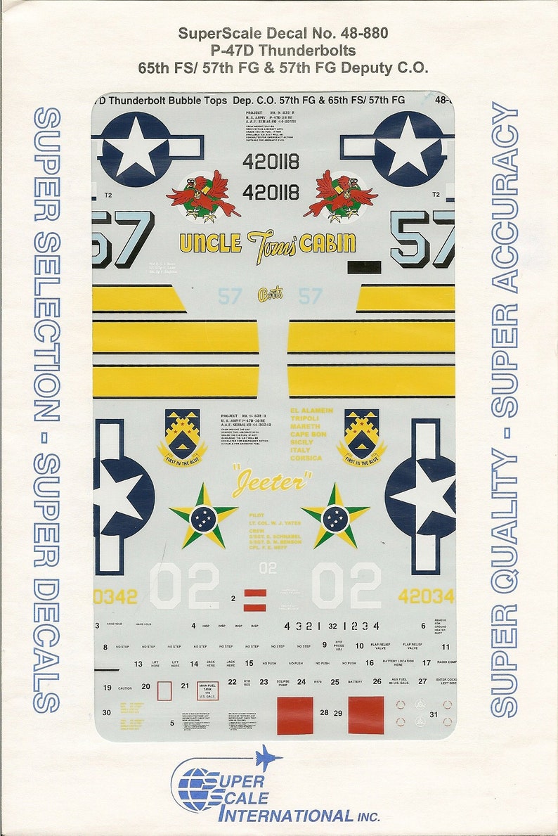 Superscale 48-880 1/48 Scale Republic P-47 Thunderbolt Model Airplane ...