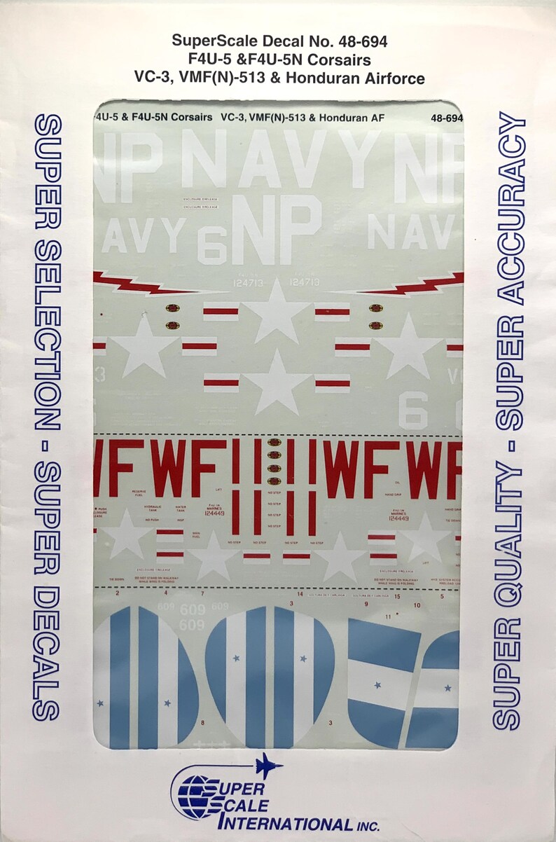 Superscale 48-694 1/48 Scale Vought F4U-5 and F4U-5N Corsair Model ...