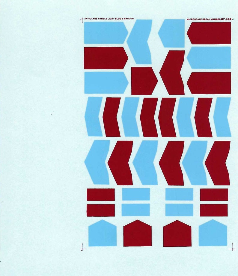 Microscale 60-449 N Scale Locomotive Anti-glare Panels in Light Blue and Maroon Model Train ...