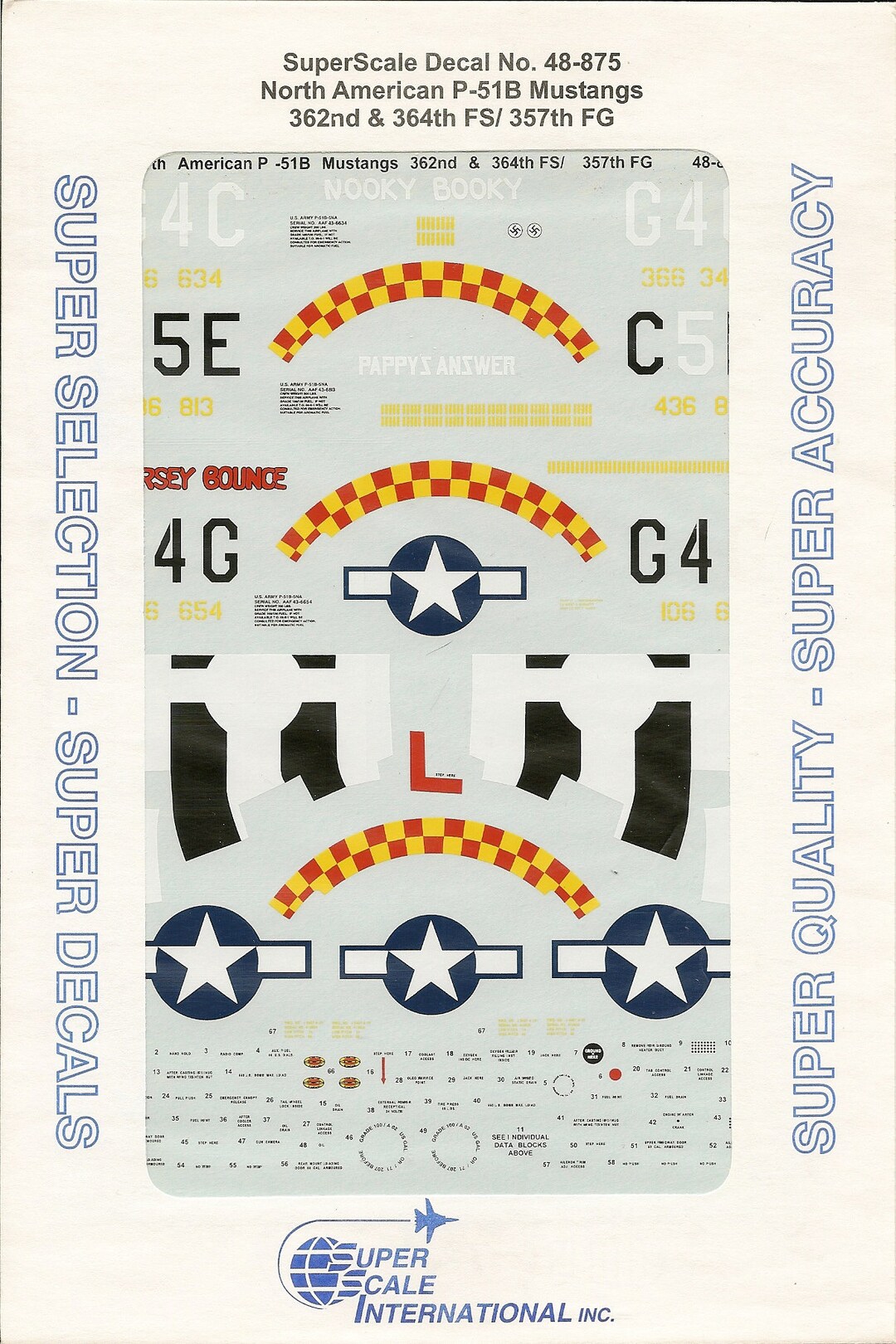 Superscale 48-875 1/48 Scale North American P-51 Mustang Model Airplane ...