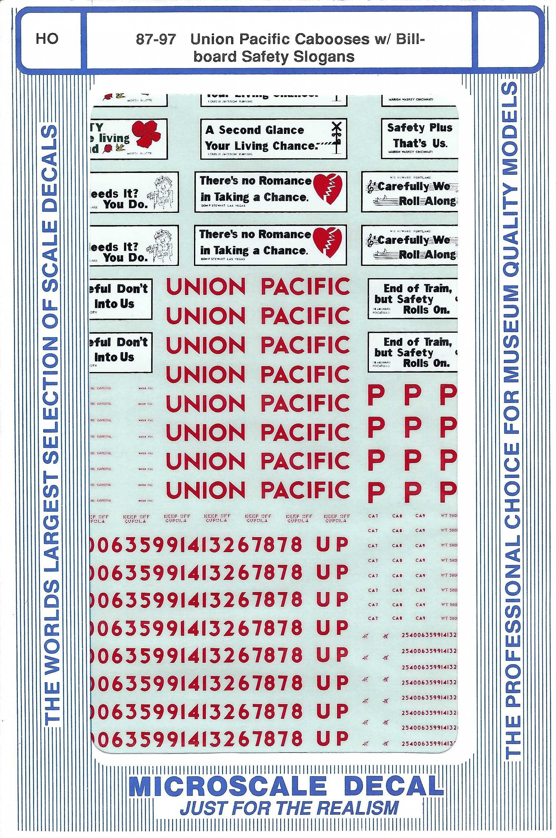 Union Pacific Caboose Slogans