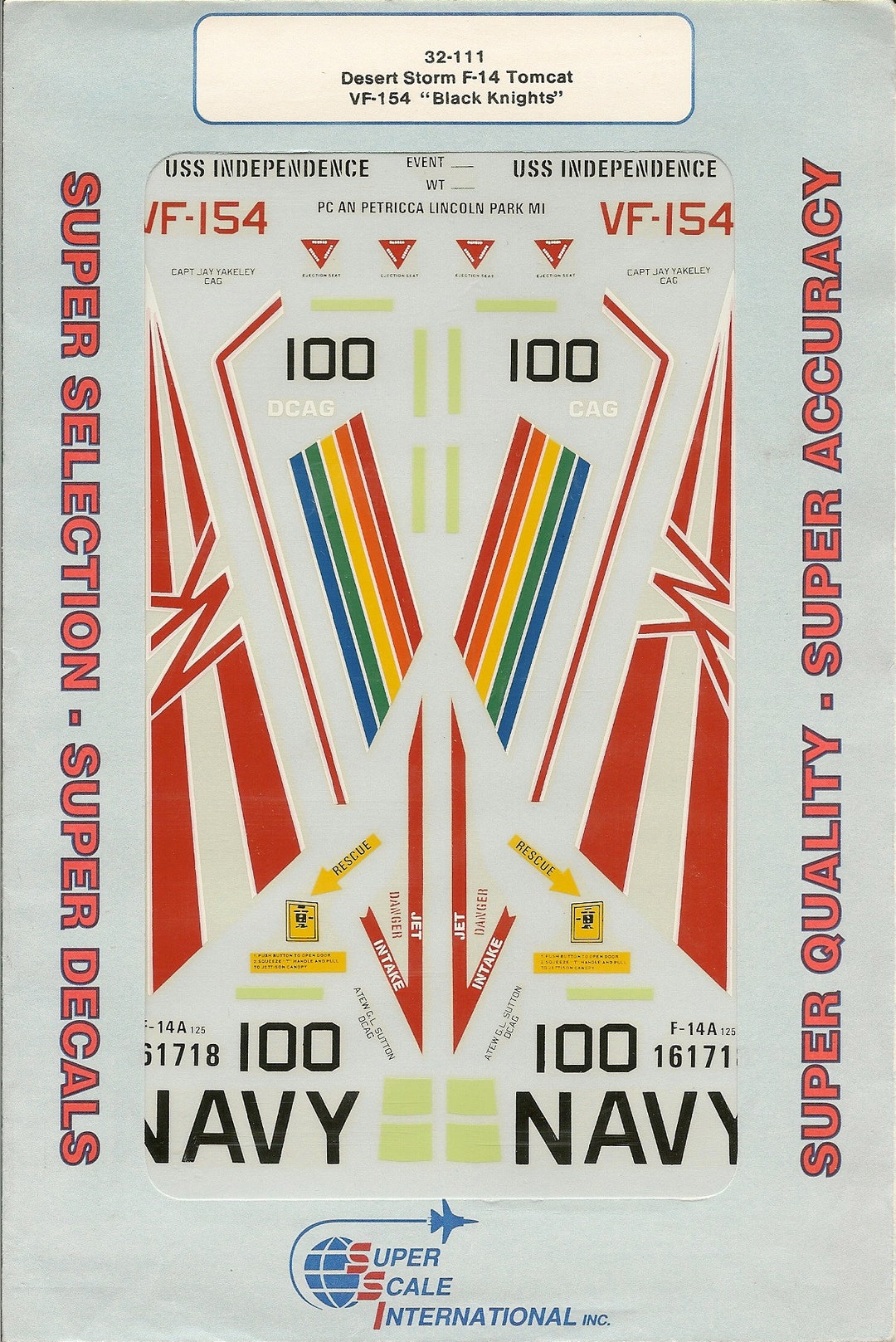 Superscale 32-111 1/32 Scale Grumman F-14 Tomcat Colorful Model ...