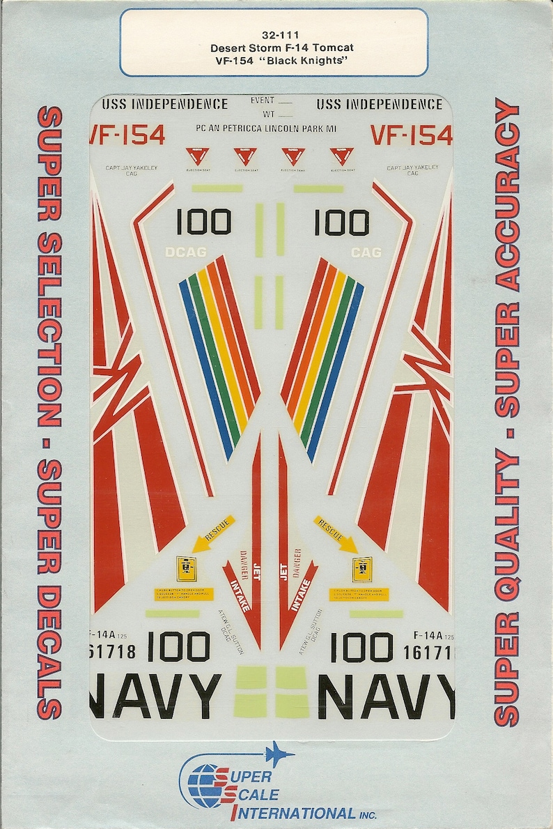 Superscale 32-111 1/32 Scale Grumman F-14 Tomcat Colorful Model ...