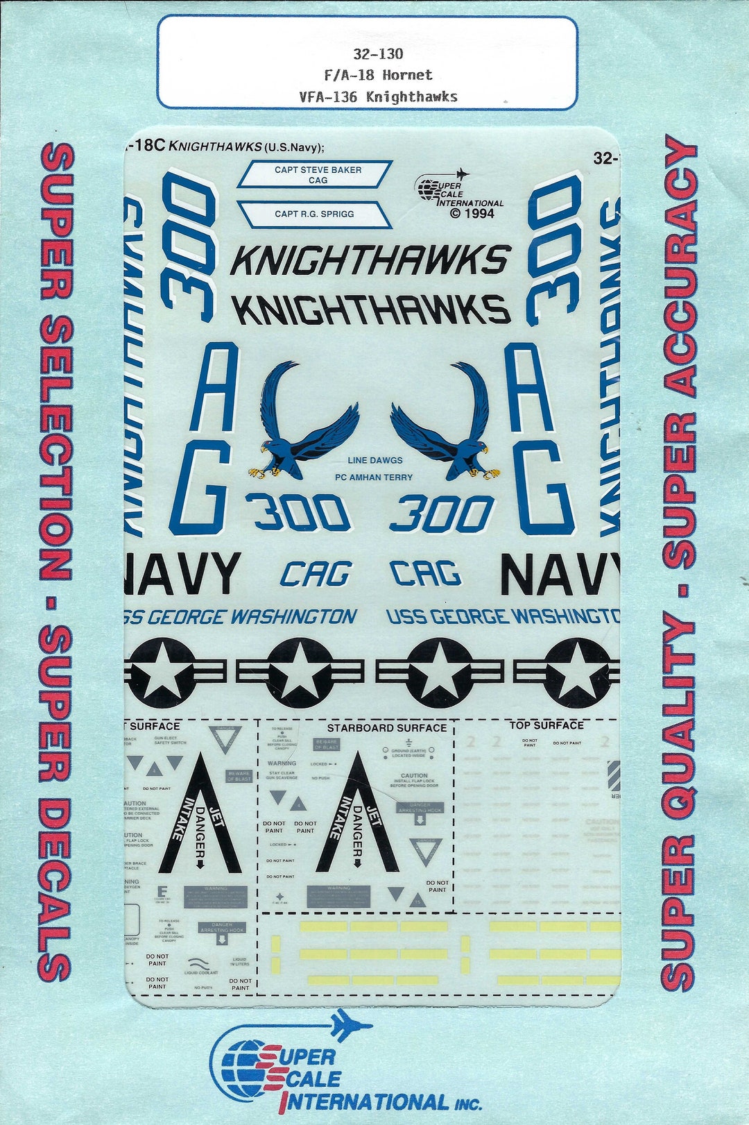 Superscale 32-130 1/32 Scale Mcdonnell Douglas F-18 Hornet Colorful ...