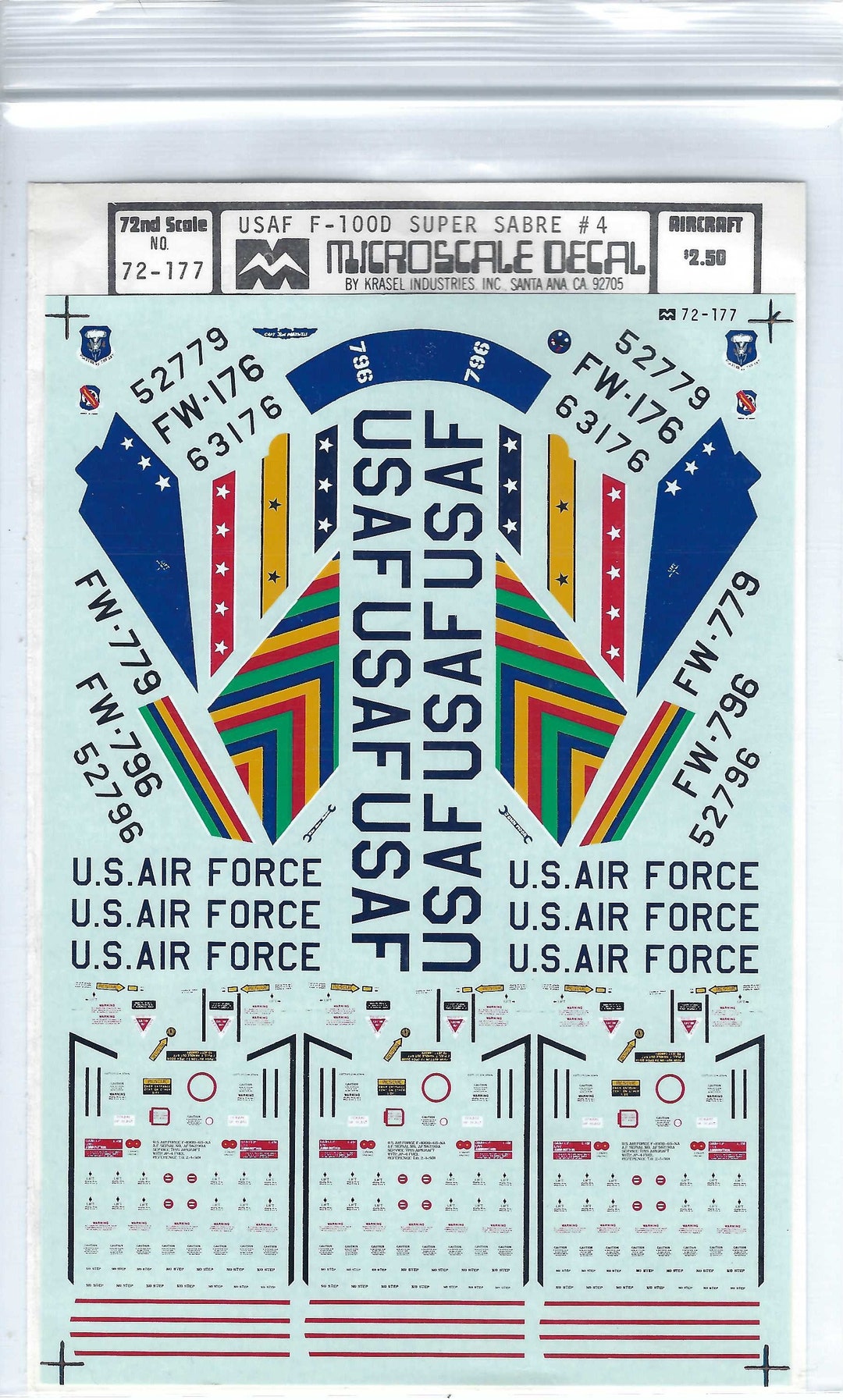 Microscale 72-177 1/72 Scale North American F-100 Super Sabre Model ...