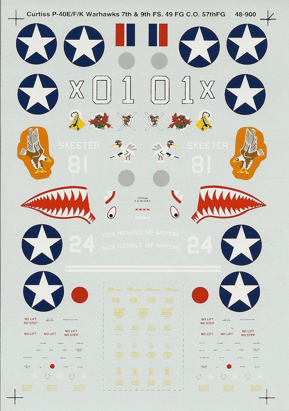 P40 Warhawk Decals