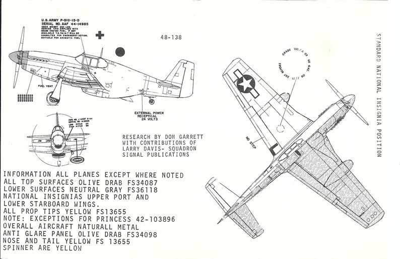 Microscale 48-138 1/48 Scale North American P-51 Mustang Model Airplane ...