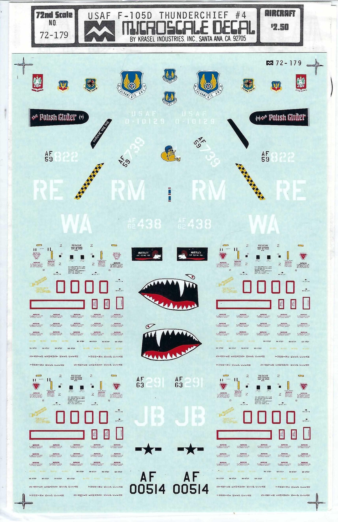 Microscale 72-179 1/72 Scale Republic F-105 Thunderchief Model Airplane ...