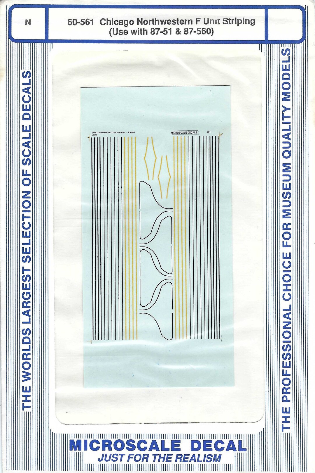 Microscale 60-561 N Scale Chicago & Northwestern E and F Unit Striping Model Train Decals - Etsy