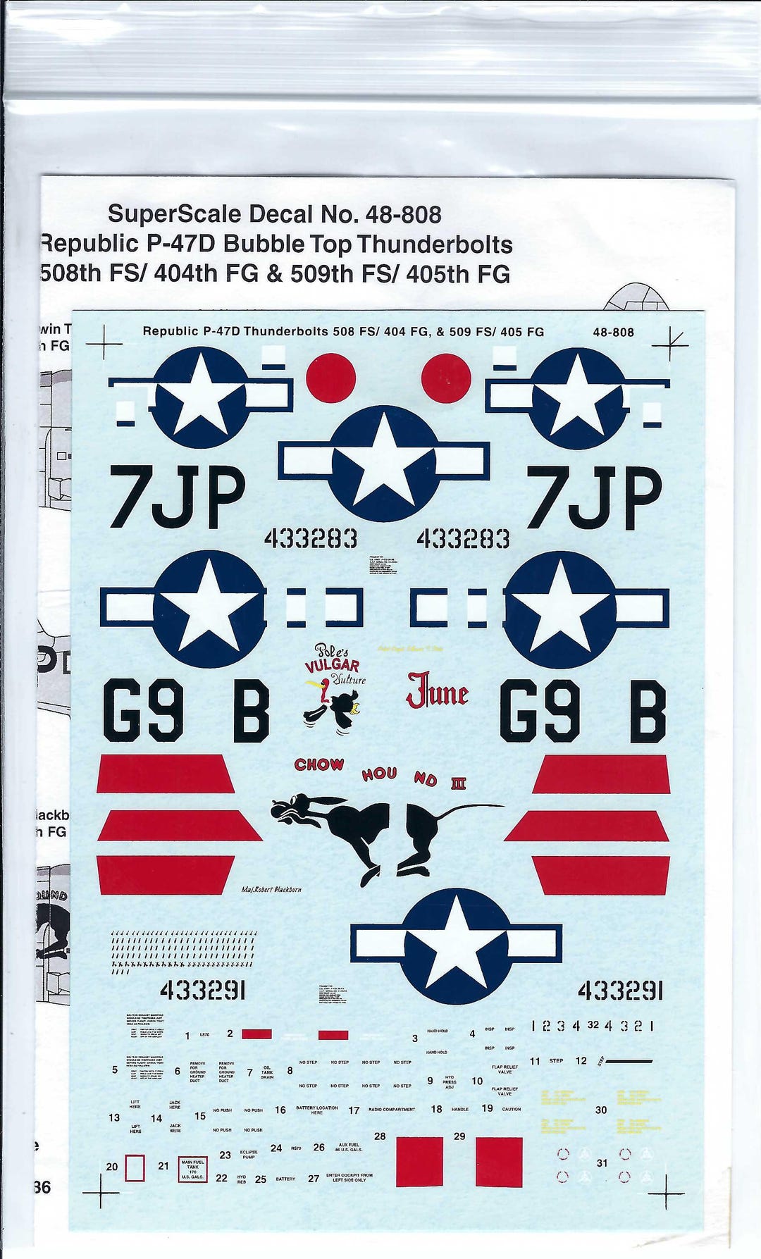 Superscale 48-808 1/48 Scale Republic P-47D Thunderbolt Bubble Top ...