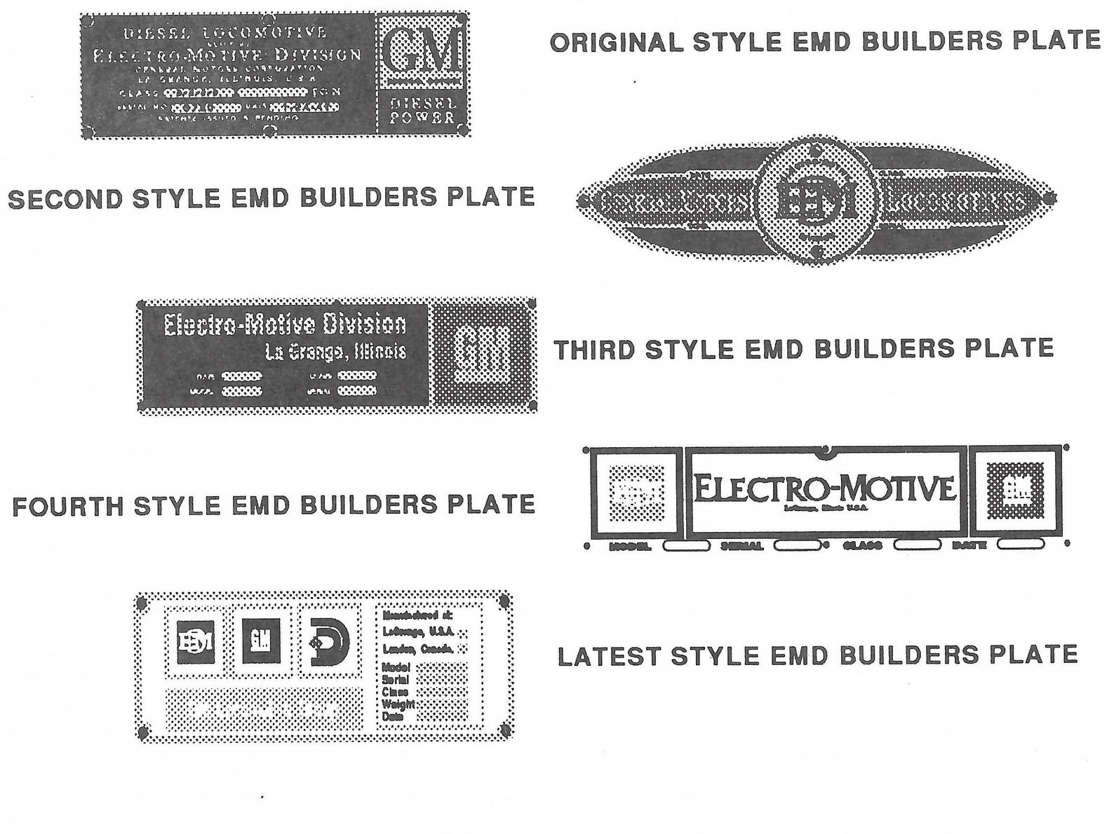 Microscale MC-4056 HO Scale EMD Locomotive Builders Plates for - Etsy