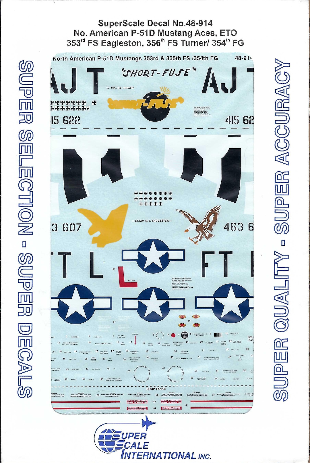 Superscale 48-914 1/48 Scale North American P-51D Mustang Model ...
