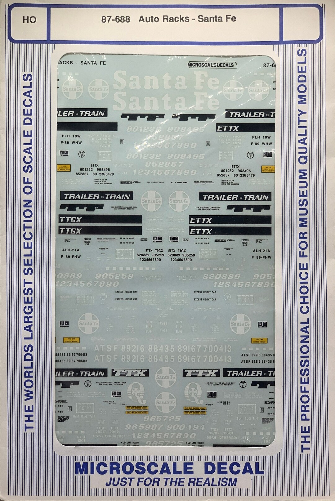 Microscale 87-688 HO Scale TTX Trailer Train Auto Racks for Santa Fe ...
