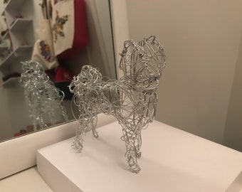 Dog wire sculpture | Etsy