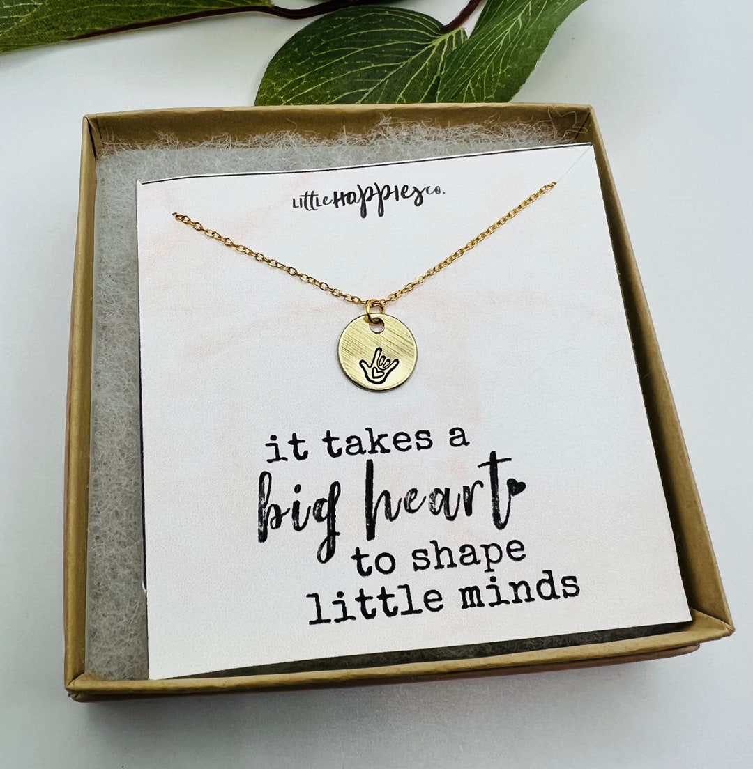 It Takes a Big Heart, Sign Language, Gift for Teacher, Special Ed ...