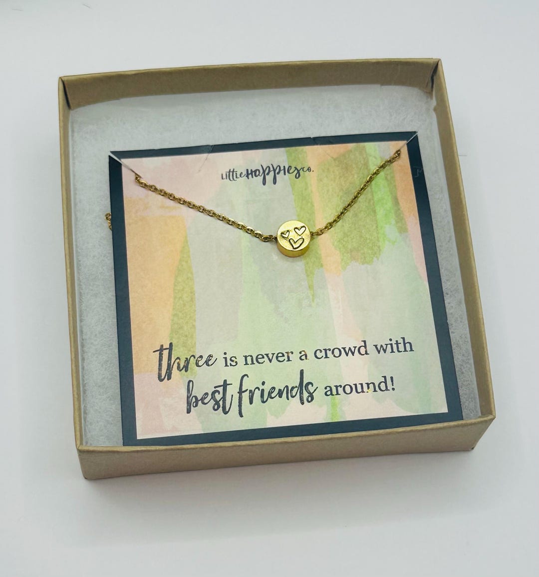 Gift for 3 Best Friends, Necklace Set for 3, Best Friend Gift Set for ...