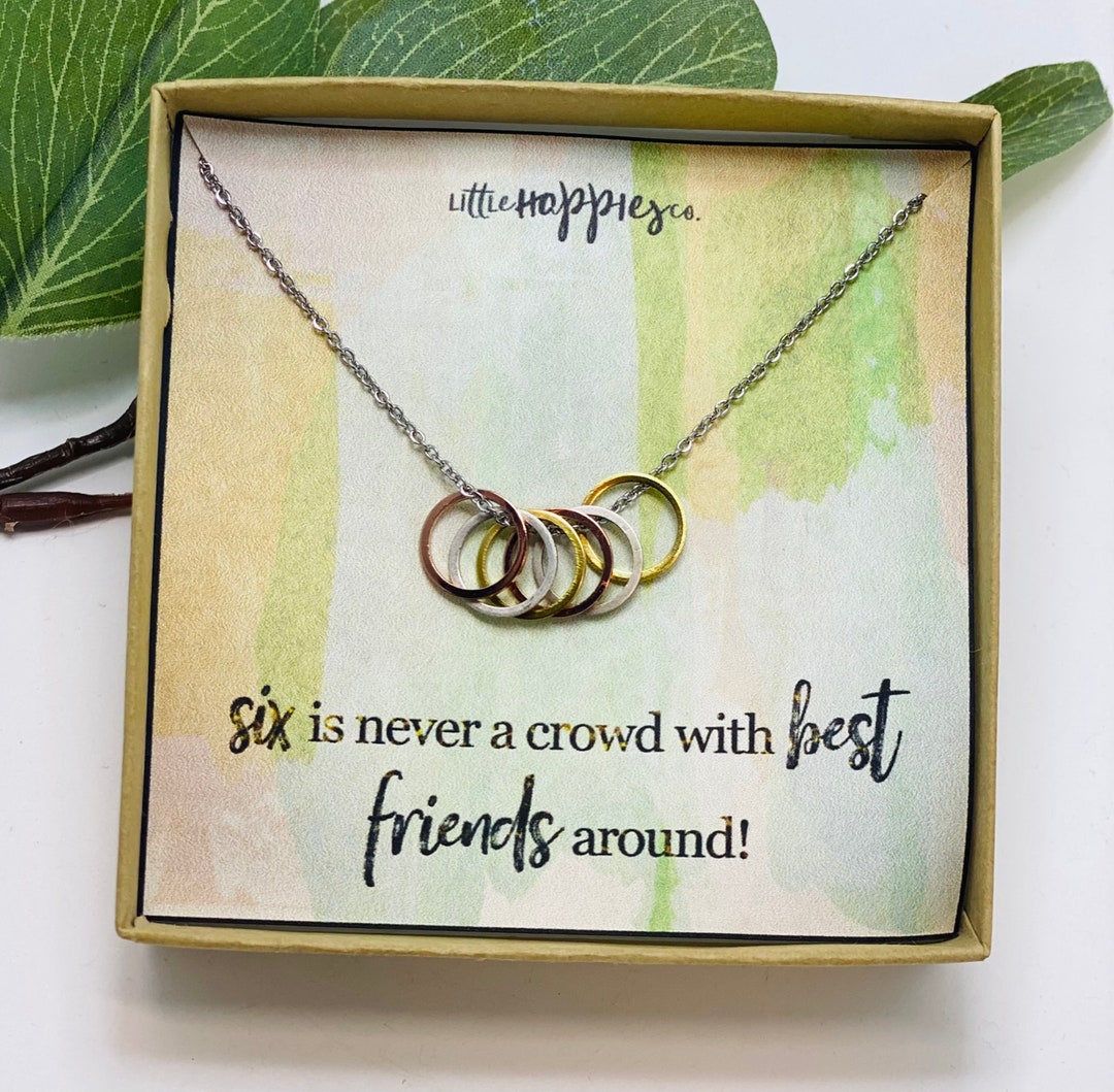 Friendship Necklace for 6 Friends, Friend Group Gifts, Friendship ...
