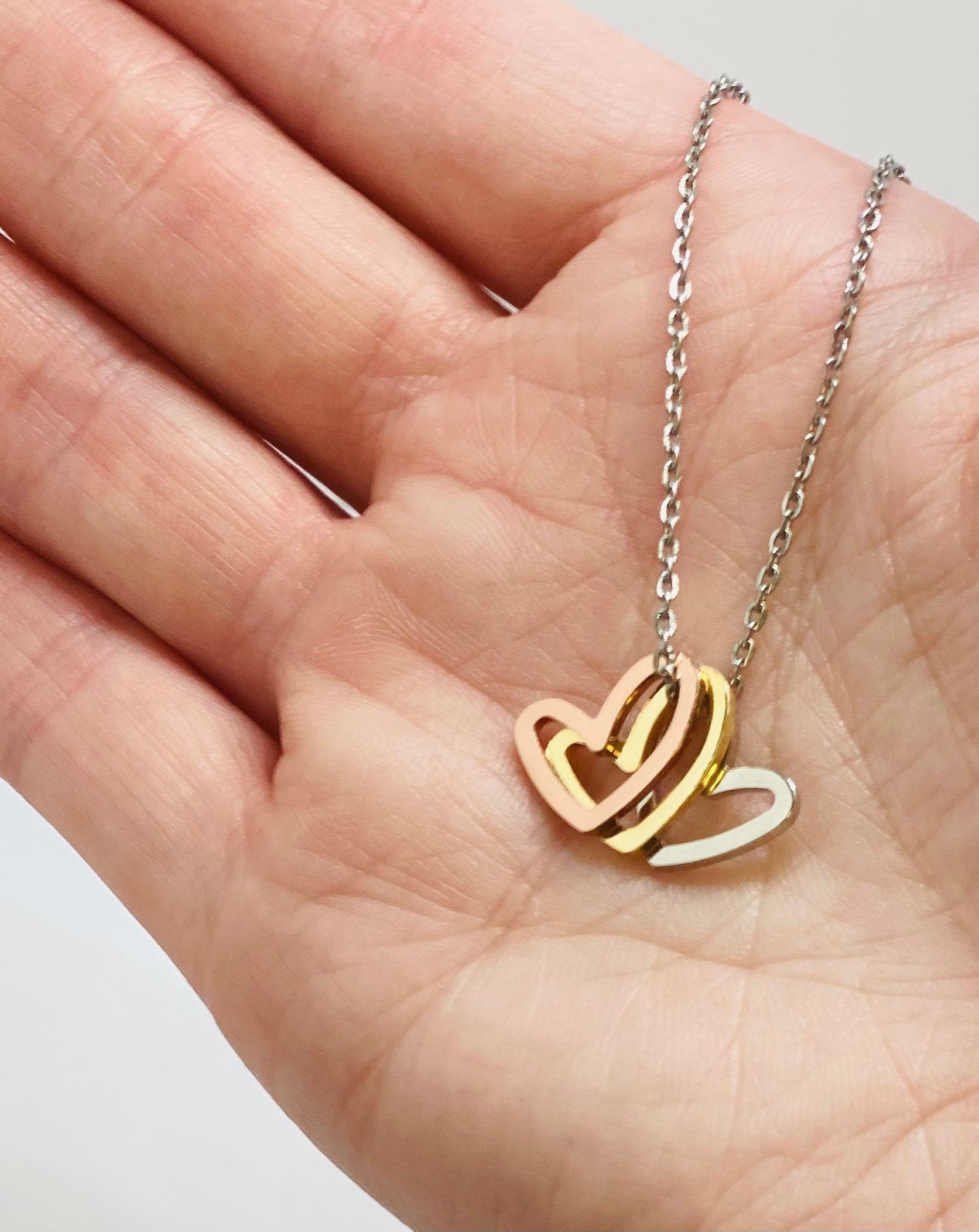 Friendship Heart Necklace Besties Necklace Birthday Gifts | Etsy