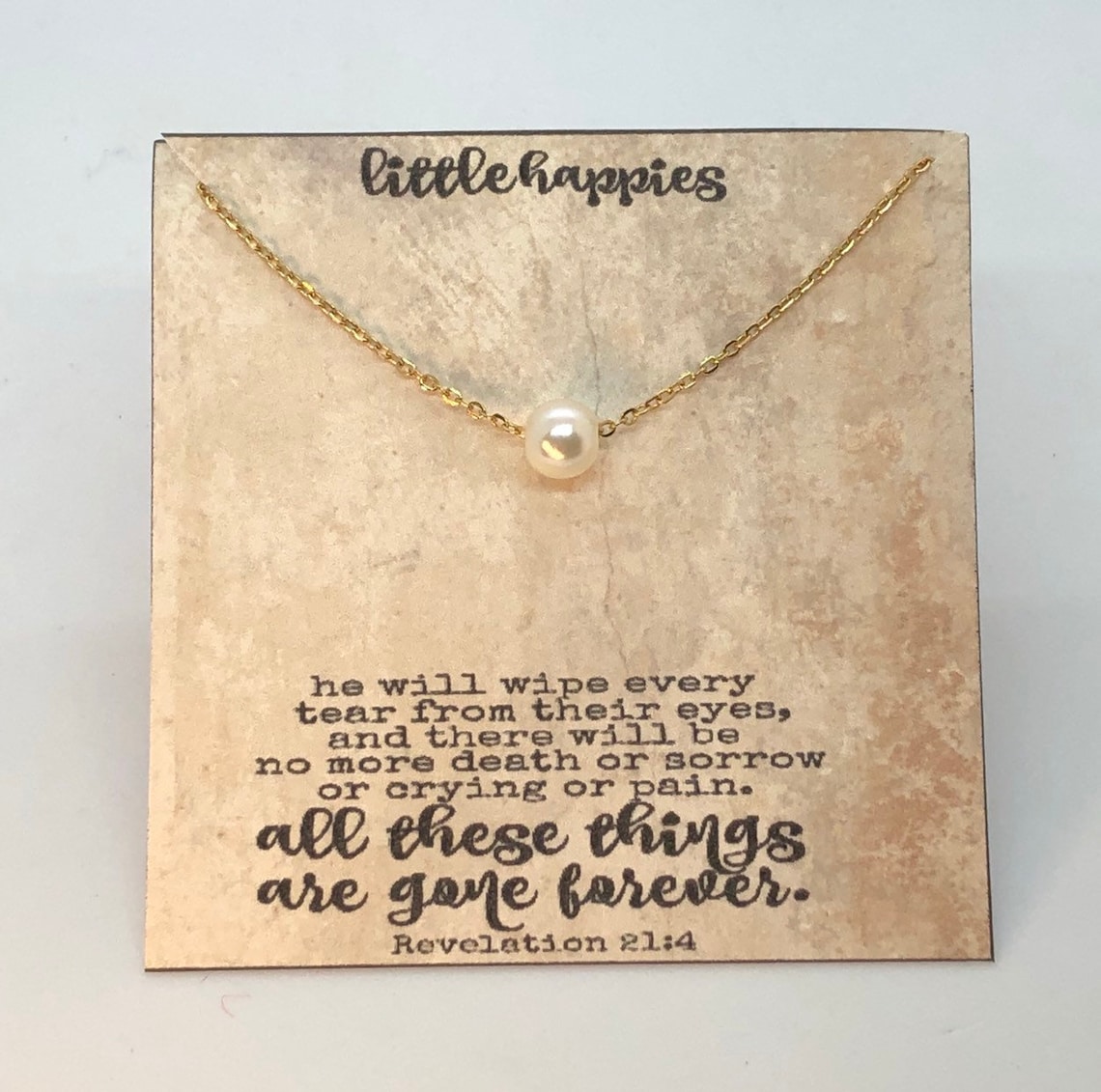 Sympathy Grief Necklace Dainty Pearl Necklace Sympathy - Etsy UK