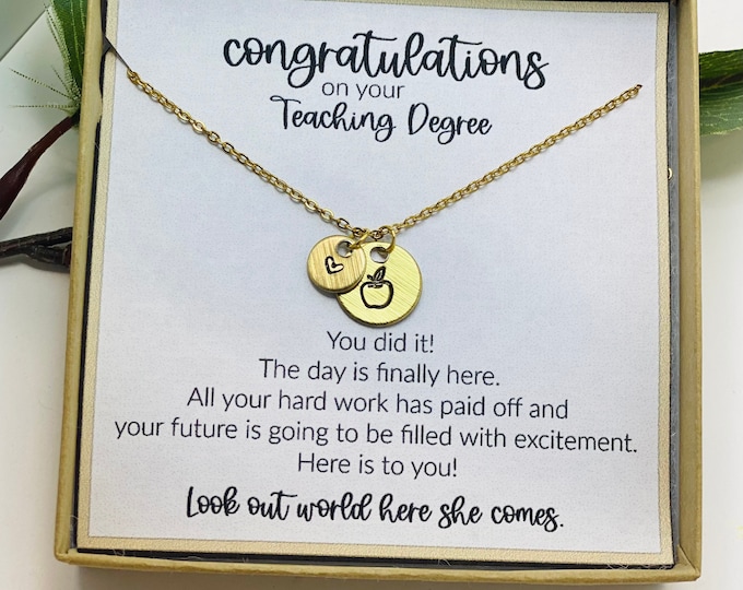 Graduation Necklace, Graduation Gift, Graduation Jewelry, Class of 2022 ...