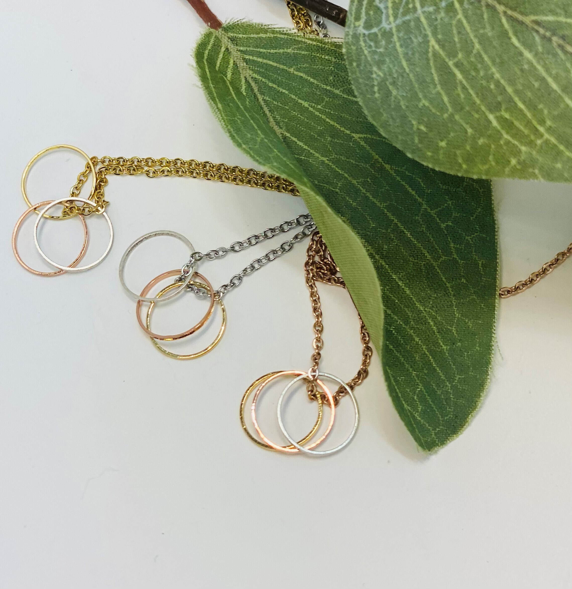 Friendship Necklace Trio Bestfriend Gift Dainty Triple - Etsy