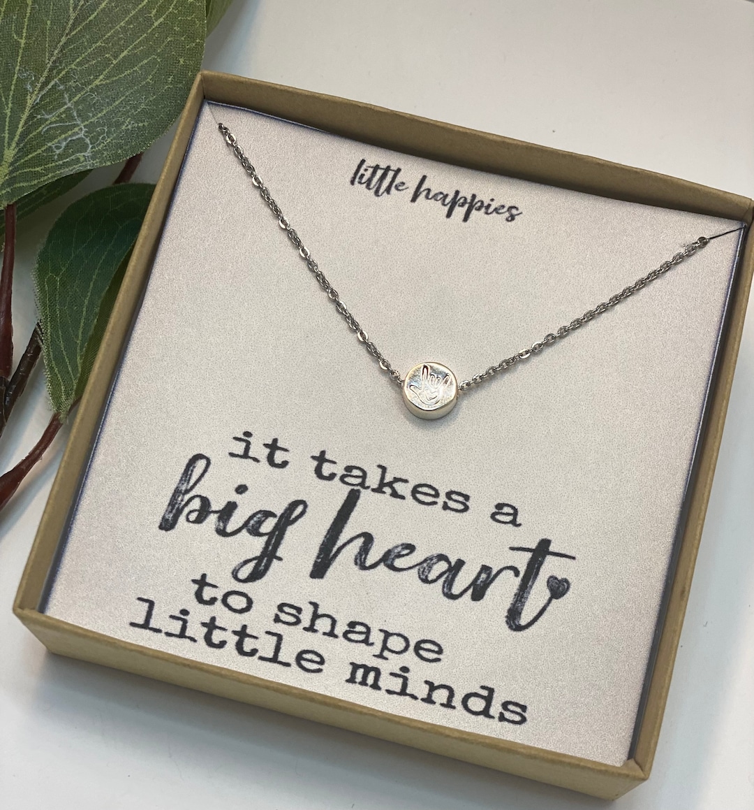 Sign Language Teacher Gift, I Love You Hand Sign, Teacher Gift, Gift ...