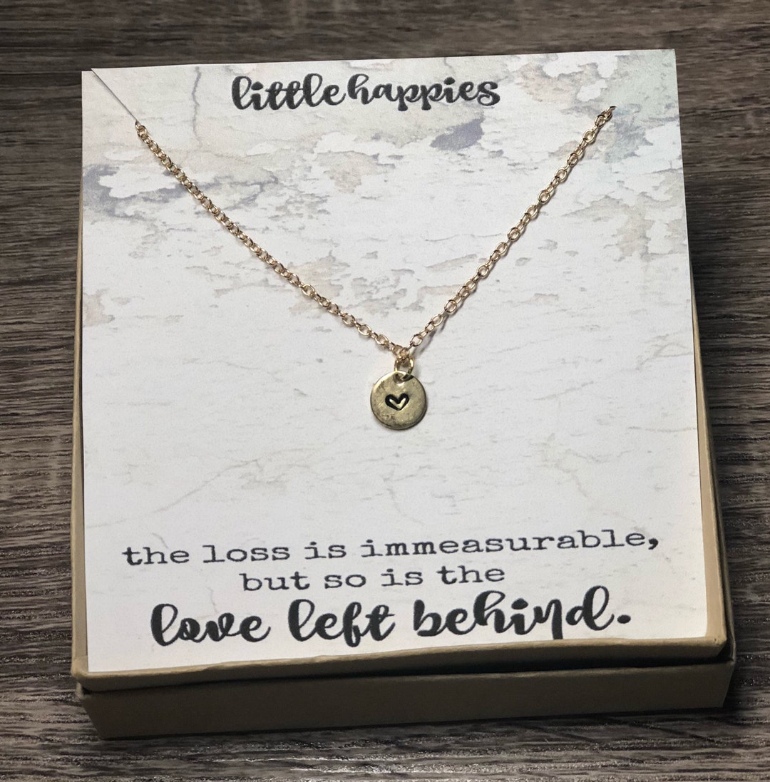Sympathy/grief Necklace - Dainty Womens Necklace, Heart, Loss of Loved ...