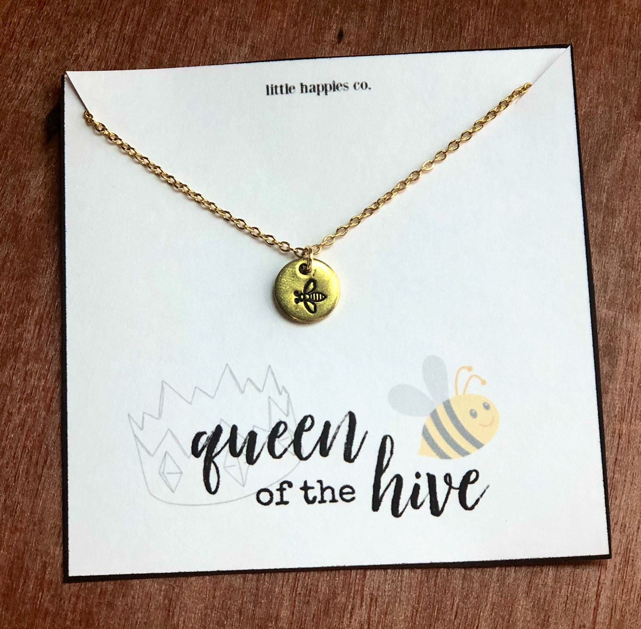 Bee Jewelry Queen of the Hive Bee Necklace Preschool - Etsy