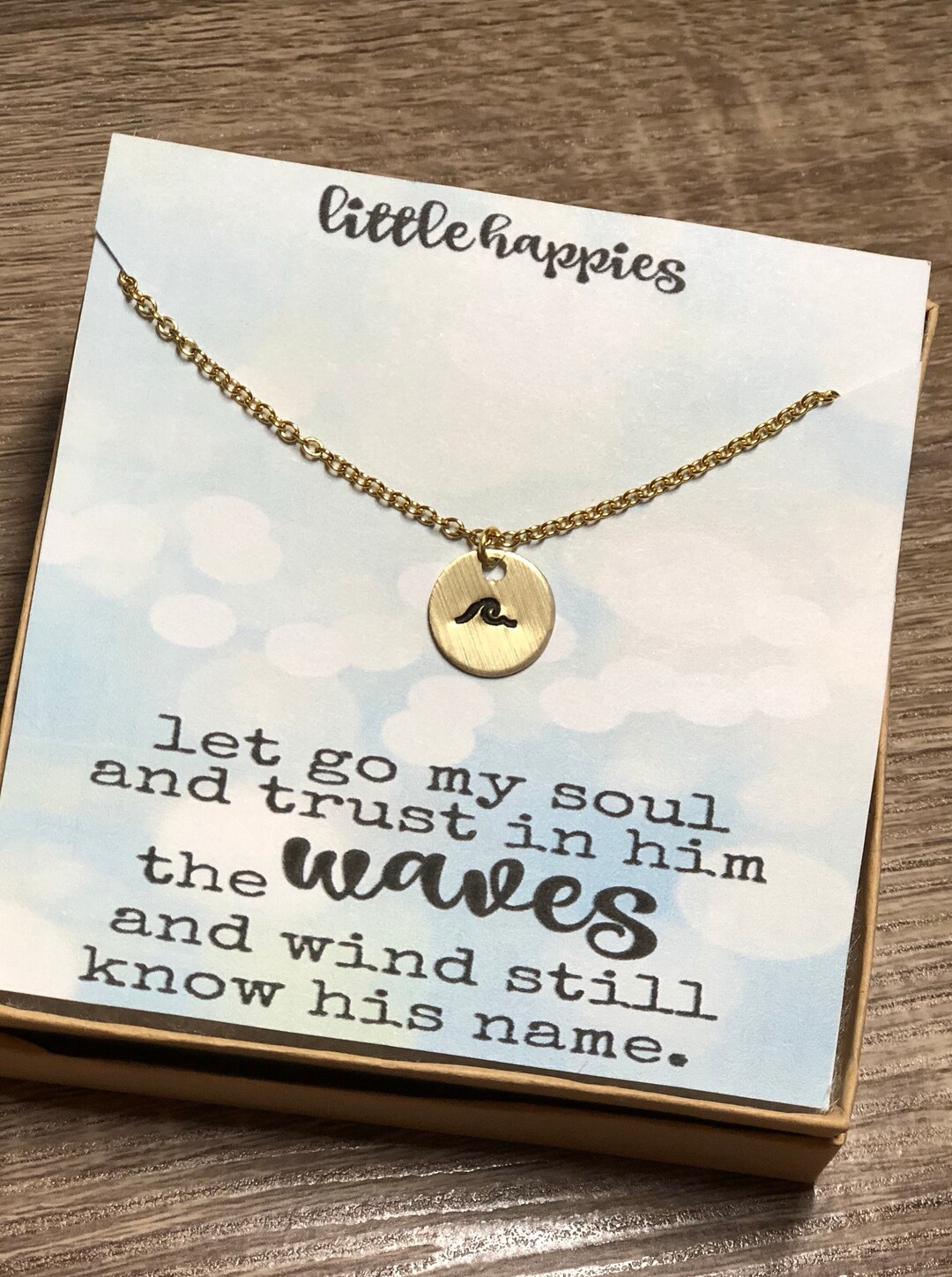 Wave Necklace, Gift for Her, Encouragement Gift, Grief Gift, Sympathy ...